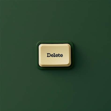 delete button from computer keyboard remove erase forget concept