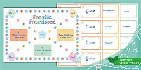 Fractions Decimals Percentages Frantic Fractions Game