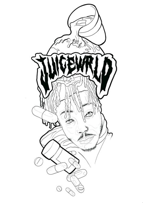 Juiceworld Tattoo Idea Tattoo Stencil Outline Juice Wrld Tattoos