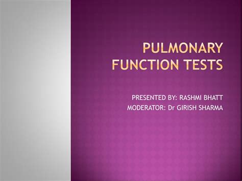 PPT PULMONARY FUNCTION TESTS PowerPoint Presentation Free Download ID