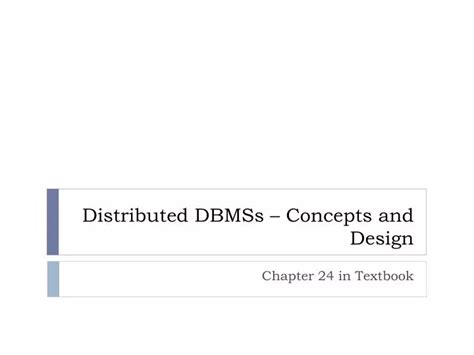 Ppt Distributed Dbmss Concepts And Design Powerpoint Presentation Id6192030