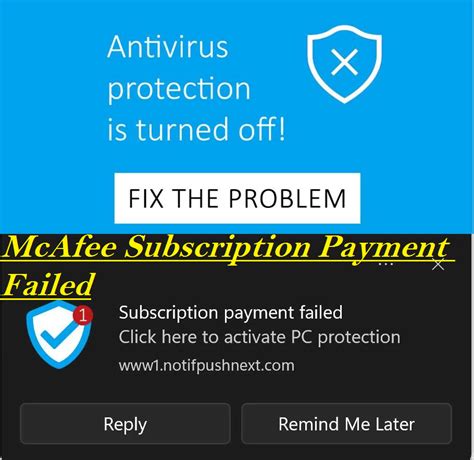 How To Remove McAfee Subscription Payment Failed Malware Guide