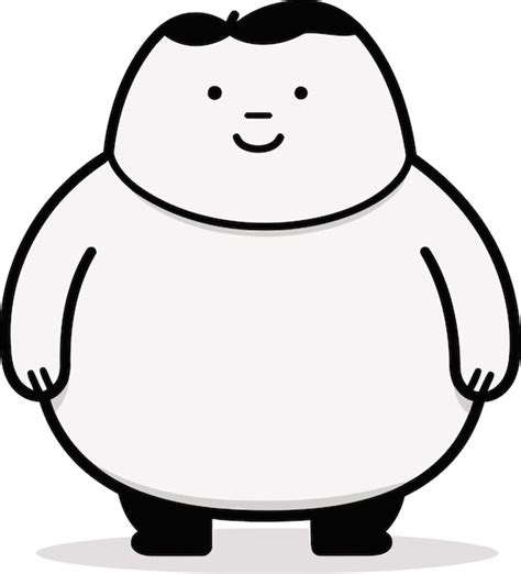 Premium Vector A Cartoon Character With A Black Head And A White