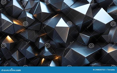 Abstract Dark Geometric Black Anthracite 3d Wall Texture With Squares