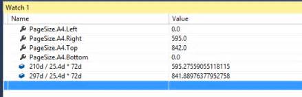 c itextsharp a4 size rounding stack overflow