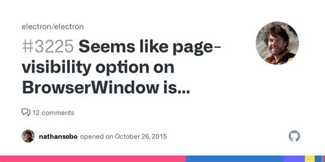 Seems Like Page Visibility Option On Browserwindow Is Broken · Issue