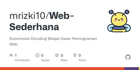 github mrizki10 web sederhana submission dicoding belajar dasar