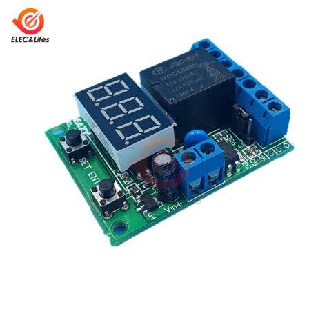 DC 12V 24V Digital Voltage Control Relay Module Relay Switch Control Board Module LED Voltmeter