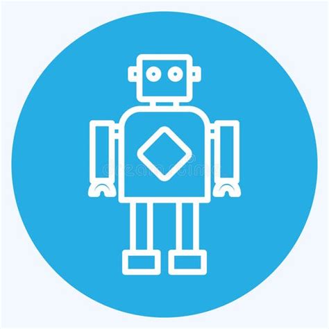 Icon Robotics Suitable For Data Analytics Symbol Blue Eyes Style