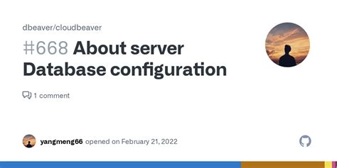 about server database configuration · issue 668 · dbeaver cloudbeaver