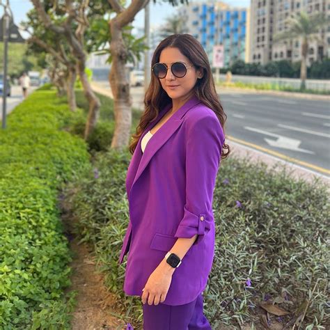 hello habibi neeti mohan smears dubai in purple looks bossy in pant suit