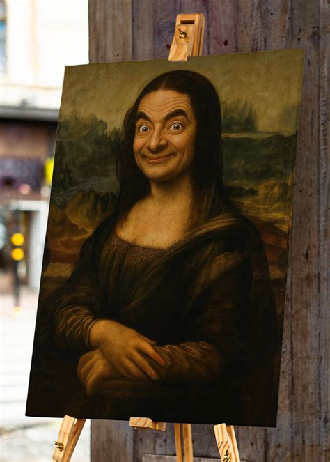 Mr Bean As Mona Lisa Art Posters And Prints By Lootprint Printler