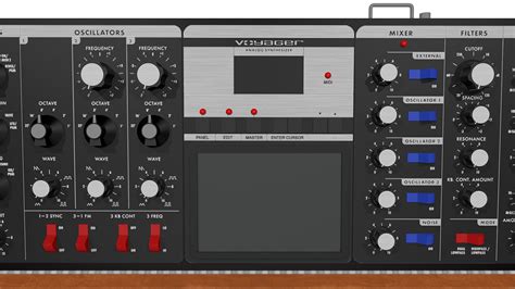 3d Keyboard Synth Synthesizer Model