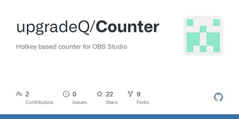 GitHub UpgradeQ Counter Hotkey Based Counter For OBS Studio