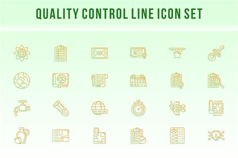 Quality Control Line Icon Set Graphic By Graphic Nehar · Creative Fabrica