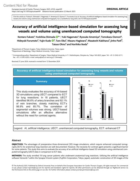 Accuracy Of Artificial Intelligence Based European Journal Of Cardio Thoracic Surgery