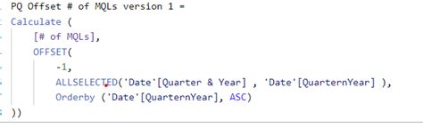 Offset Time Intelligence Not Working Properly Dax Calculations