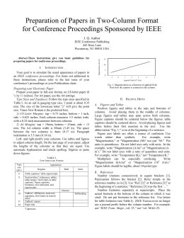 IEEE Conference Paper Template