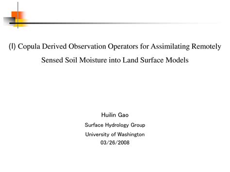 I Copula Derived Observation Operators For Assimilating Remotely