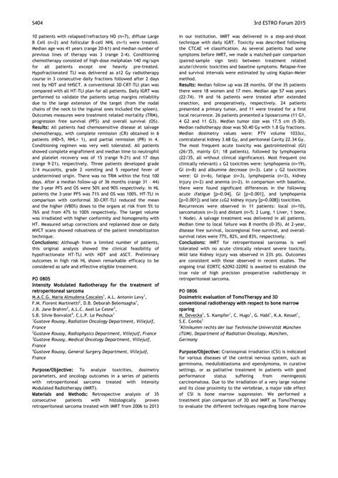 Pdf Po 0806 Dosimetric Evaluation Of Tomotherapy And 3d Conventional Radiotherapy With