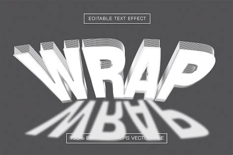 Premium Vector Wrap Editable Text Effects