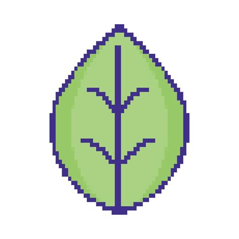 Leaf Pixel Art 11451811 Vector Art At Vecteezy