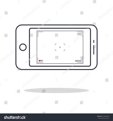 Modern Smartphone Camera Application User Interface Stock Vector