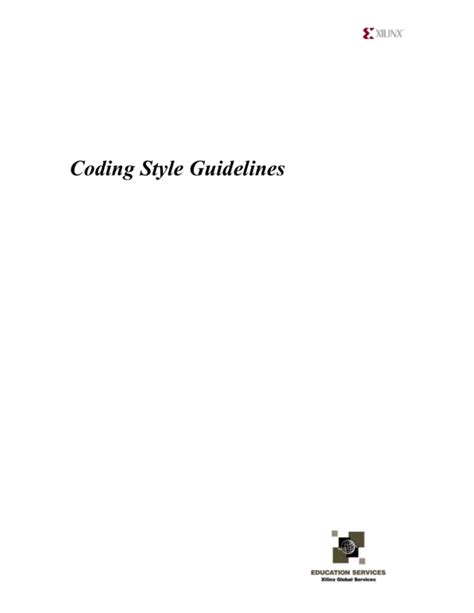 coding style guidelines