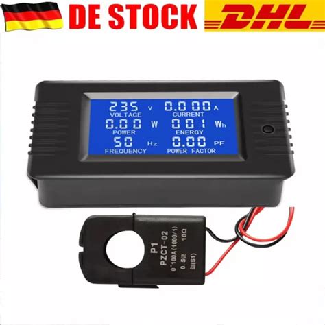 AC DC LCD PANEL DIGITAL Power Watt Meter Monitor Spannung Voltmeter Amperemeter EUR