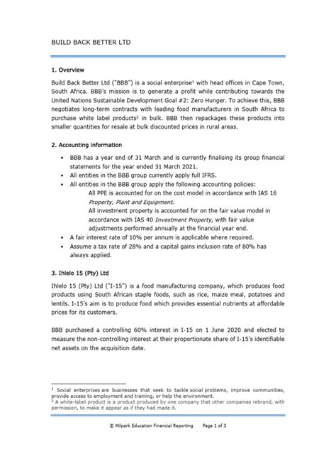 3 Build Back Better Ltd Scenario Pdf