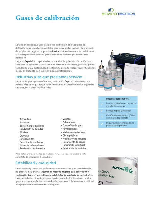 60 Ft 1 3 Gases De Calibracion Pdf Materiales