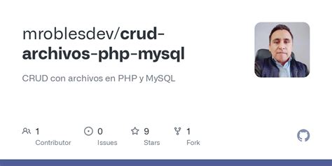 Crud Archivos Php Mysqlactualizaphp At Main · Mroblesdevcrud
