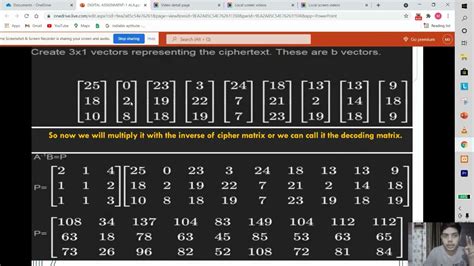 All About Cryptography Using Matrices And Linear Algebraplaintext