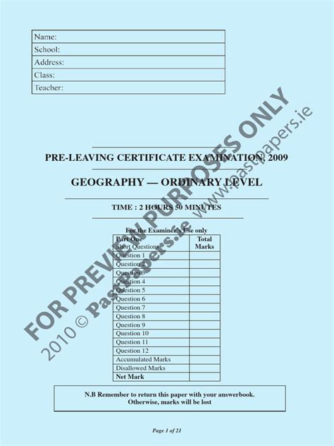 2009 Lc Geography Ordinary Pdf Volcano Magma