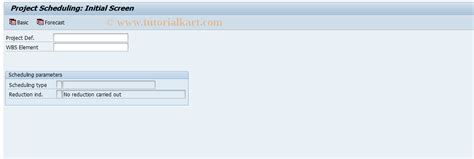 CJ29 SAP Tcode Update WBS Forecast