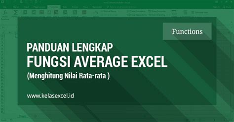 Fungsi AVERAGE Excel Cara Menghitung Rumus Rata Rata Di Excel