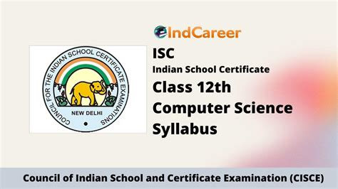 Isc Class 12 Computer Science Syllabus Indcareer Schools