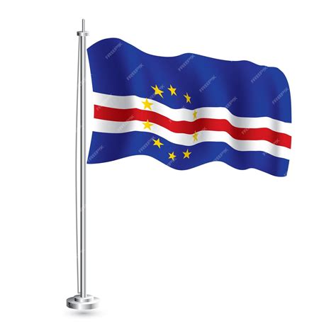 Premium Vector Cabo Verde Flag Isolated Realistic Wave Flag Of Cabo