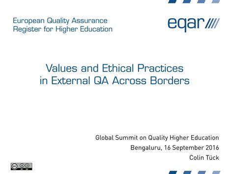 pdf values and ethical practices in external qa across borders