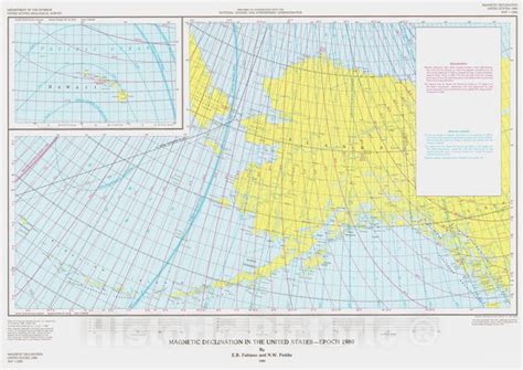 Historic Nautical Map Magnetic Declination In The United States Epoc
