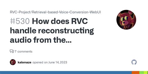 How Does Rvc Handle Reconstructing Audio From The Spectrogram · Issue 530 · Rvc Project