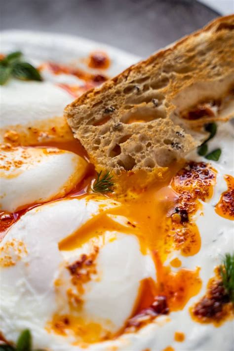 Turkish Eggs Cilbir Six Hungry Feet Recipes Brunch Turkish