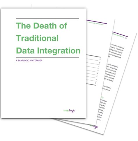 The Death Of Traditional Data Integration Snaplogic