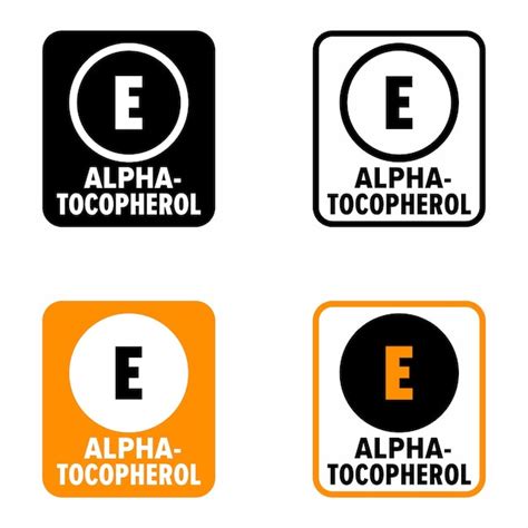 Premium Vector E Alpha Tocopherol Vitamin Form Information Sign