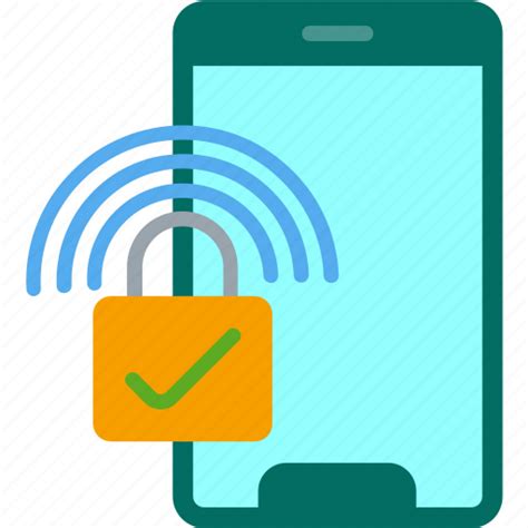 Cyber Security Mobile Network Protection Padlock Icon Download On Iconfinder