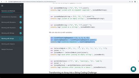 Module 0 Operators And Methods Arrays Part 16 Youtube