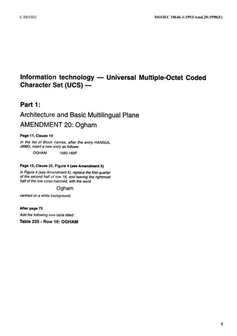 ISO IEC 10646 1 1993 Amd 20 1998 Information Technology Universal Multiple Octet Coded Character