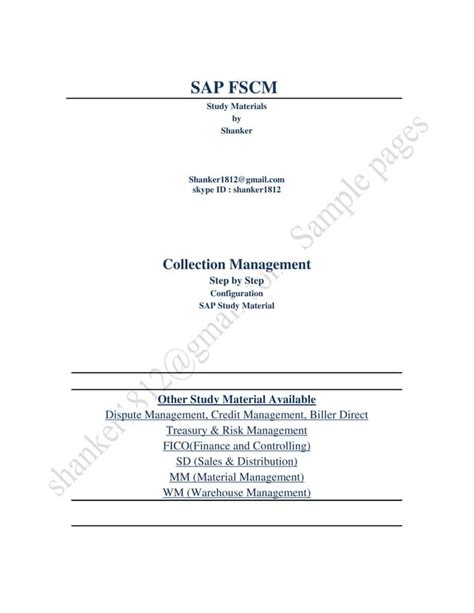 Sap Fscm Configuration Guide Sample Pages Pdf