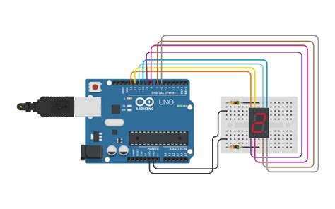 Circuit Design 7 Segment Tinkercad