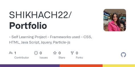 GitHub SHIKHACH Portfolio Self Learning Project Frameworks Used CSS HTML Java